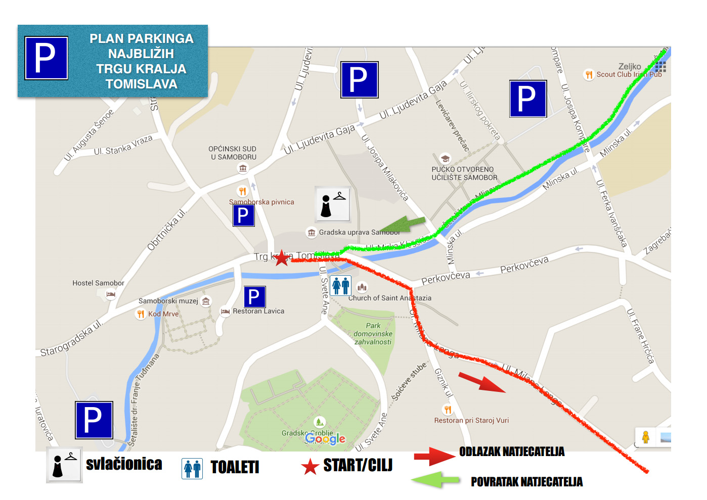 Plan parkinga – Klub cestovnog i planinskog trčanja Samobor